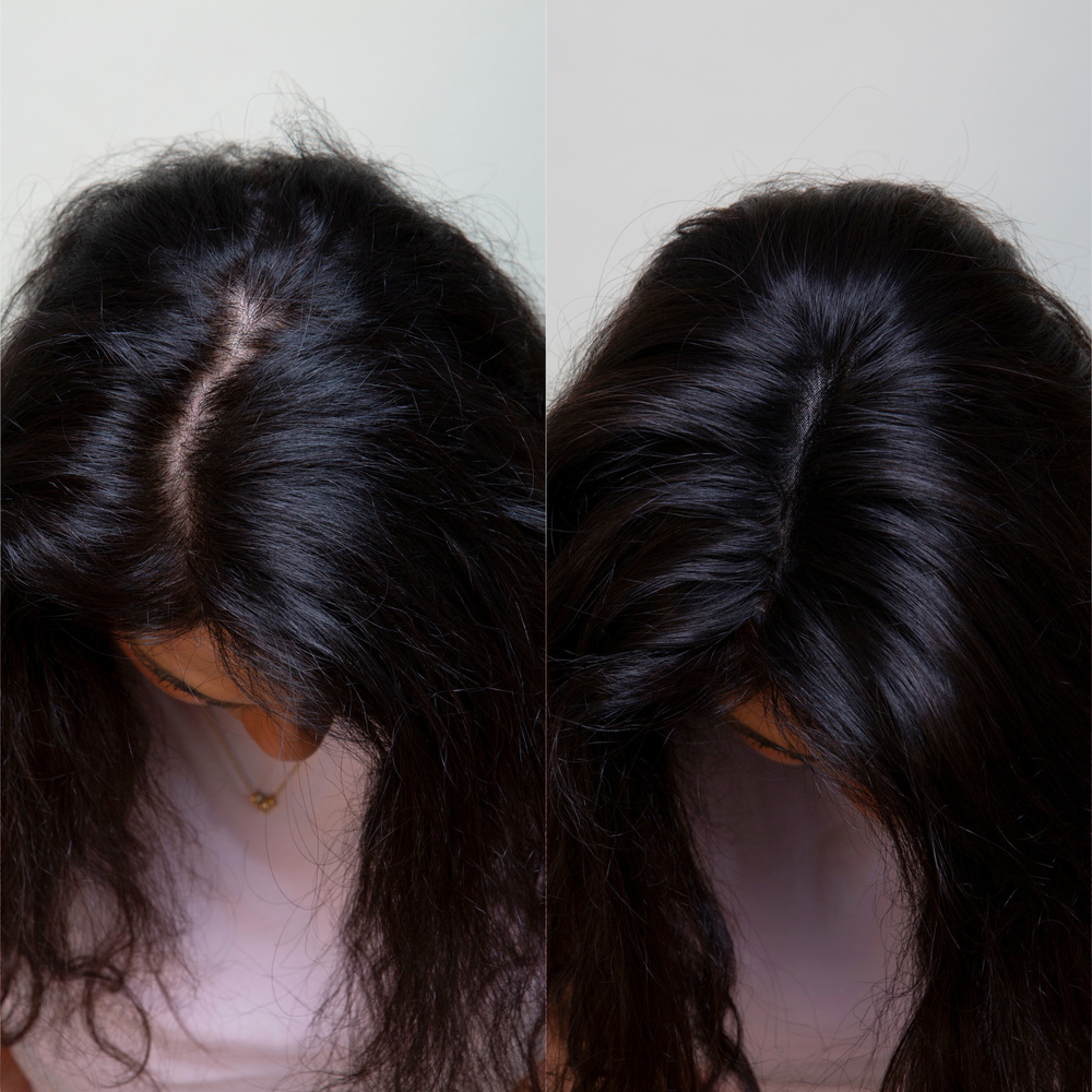 Clio 14 M | Hand-Tied Remy Human Hair Topper for Women - Dimples Hair