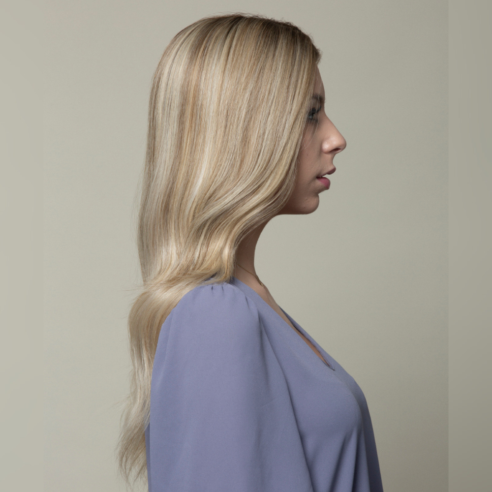 Clio 14 M | Hand-Tied Remy Human Hair Topper for Women - Dimples Hair